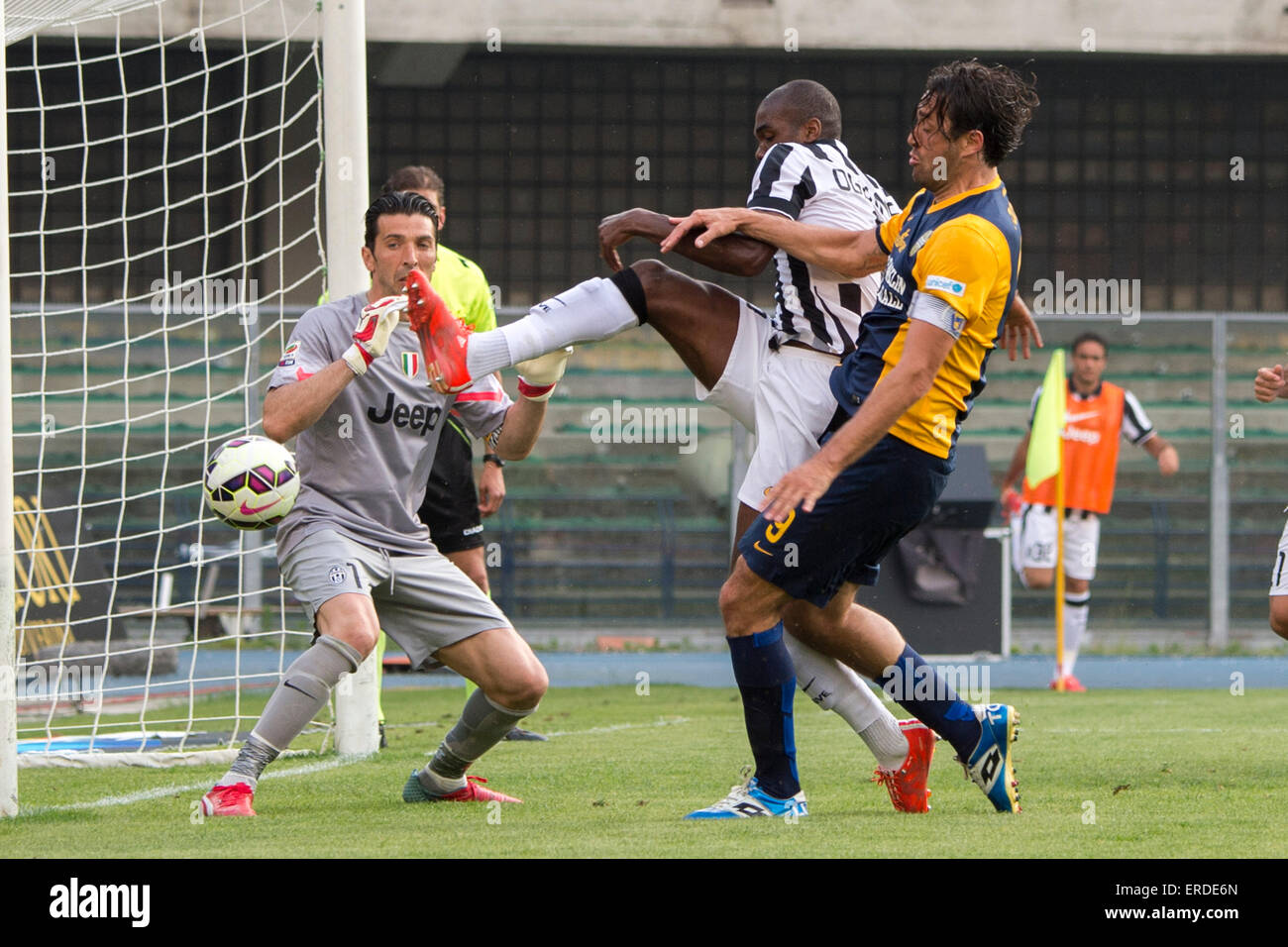 Verona, Italy. 30th May, 2015. (L-R) Gianluigi Buffon, Angelo Ogbonna ...