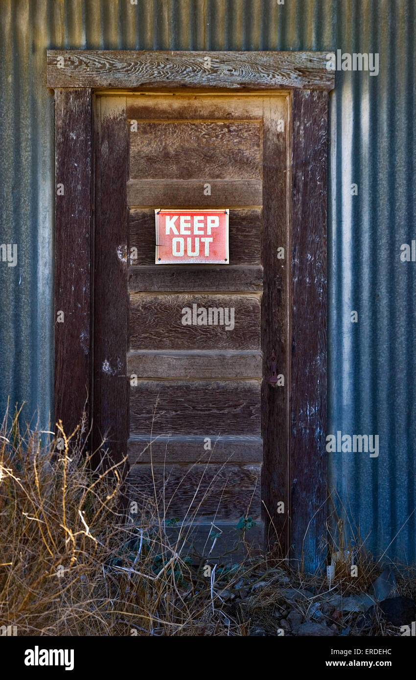 Keep Out Sign On Door