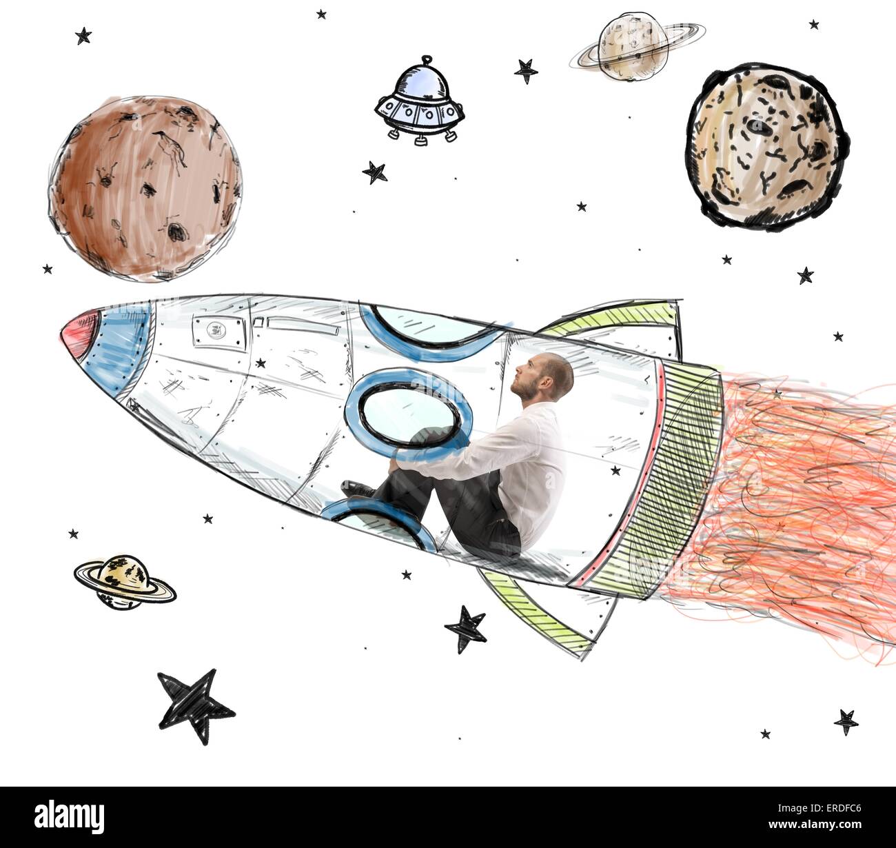 Astronaut planets Cut Out Stock Images & Pictures - Alamy