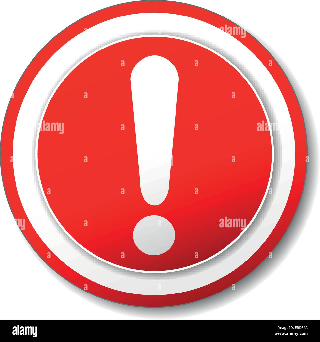 Vector illustration of error red icon on white background Stock Vector ...