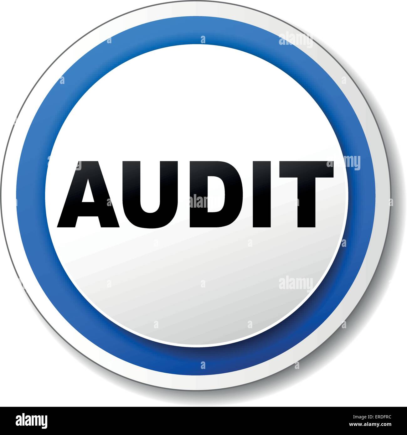 Vector illustration of black and blue audit icon Stock Vector Image ...