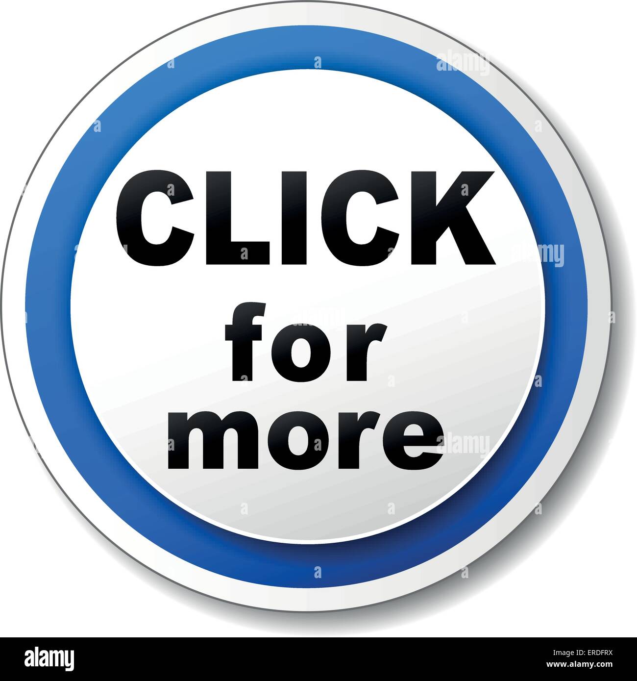 Vector illustration of click for more icon on white background Stock ...