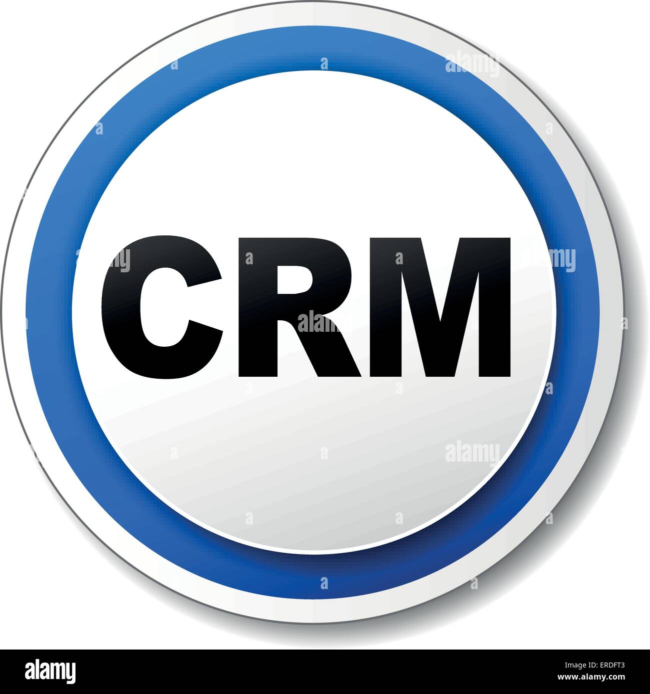 Vector illustration of black and blue crm icon Stock Vector Image & Art ...