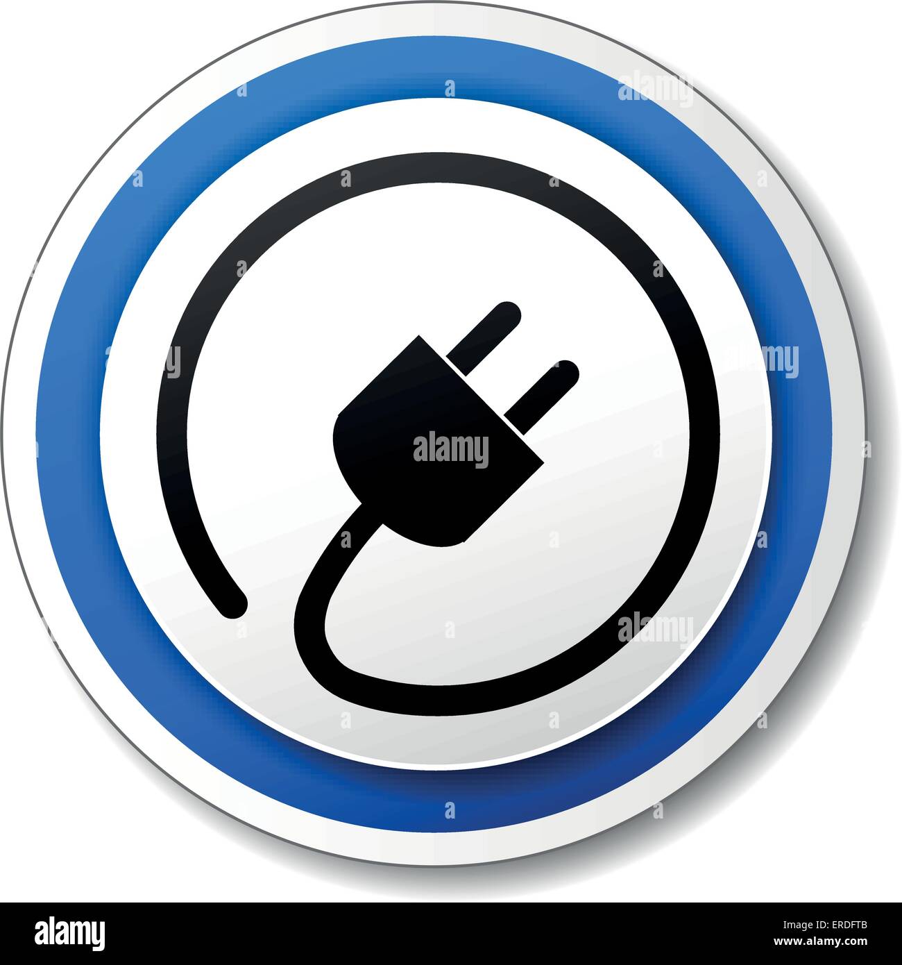 Vector illustration of black and blue electric icon Stock Vector Image ...