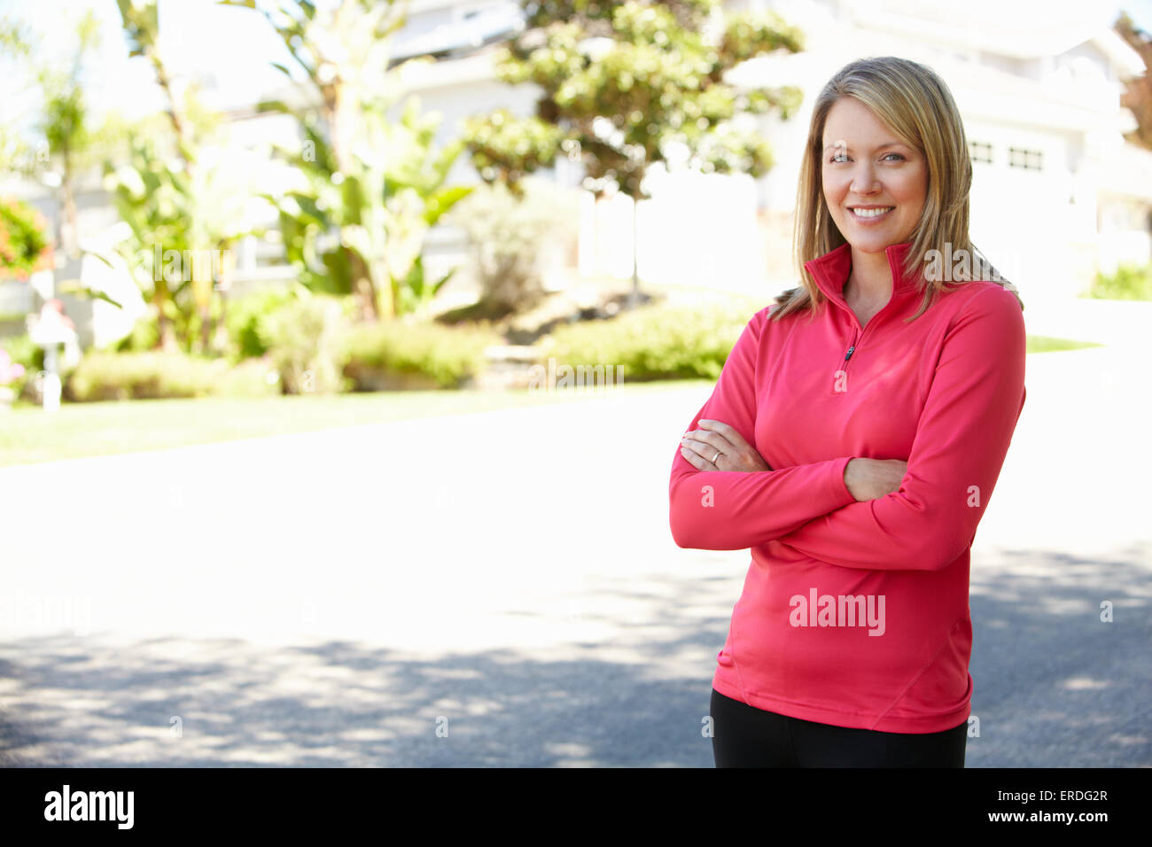 Fit, active woman outdoors Stock Photo - Alamy