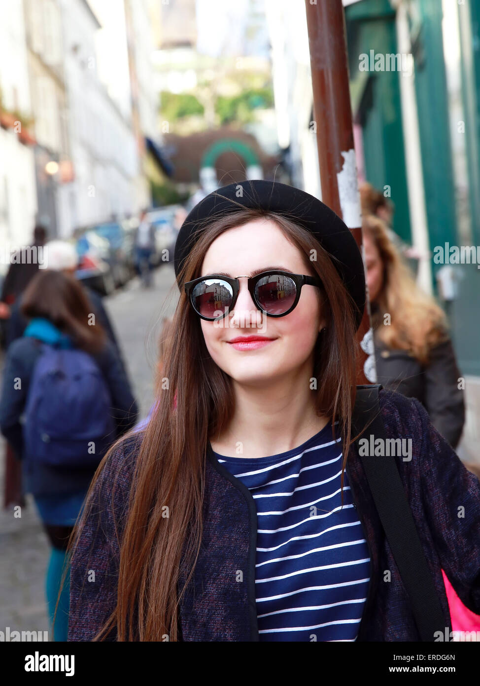 Close-up portrait of beautiful girl in the city Stock Photo - Alamy
