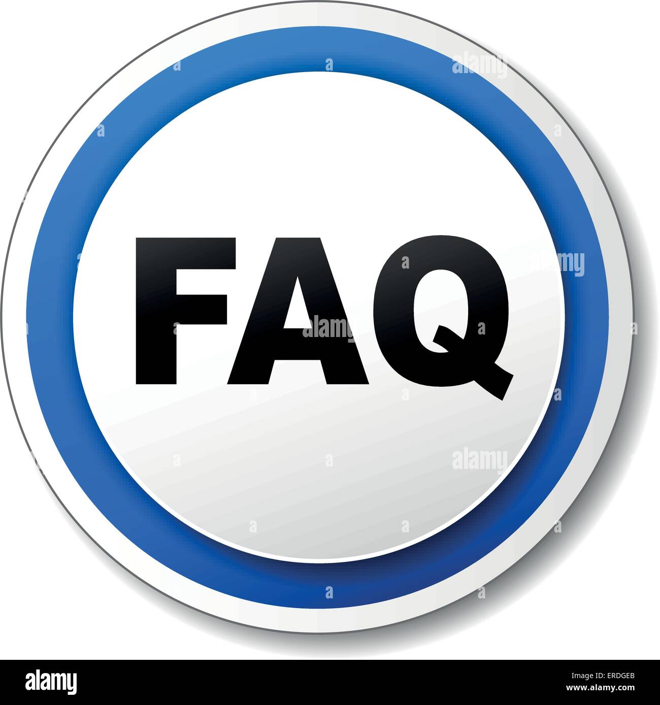 Vector illustration of black and blue faq icon Stock Vector Image & Art ...