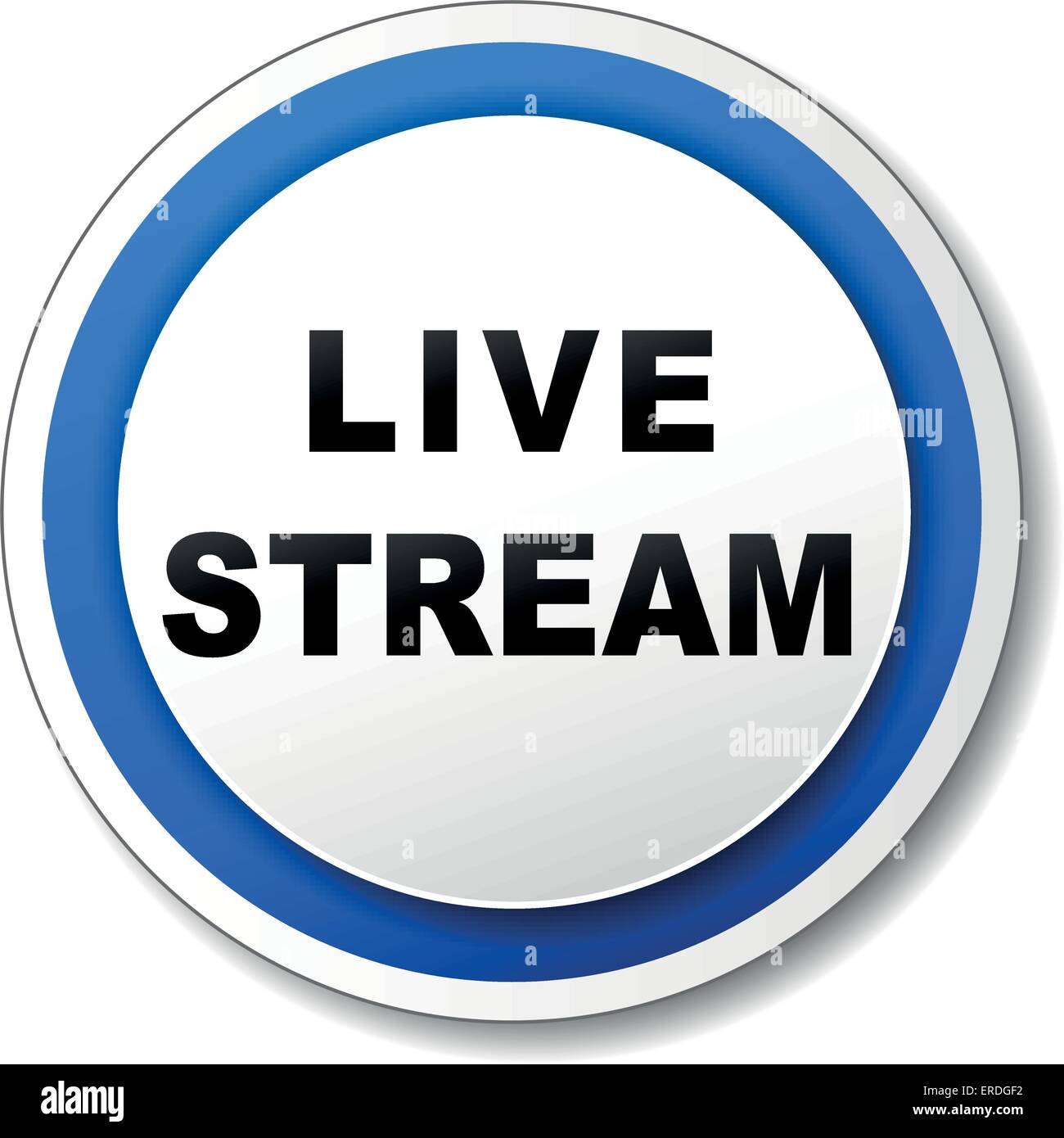 Vector illustration of black and blue live stream icon Stock Vector ...