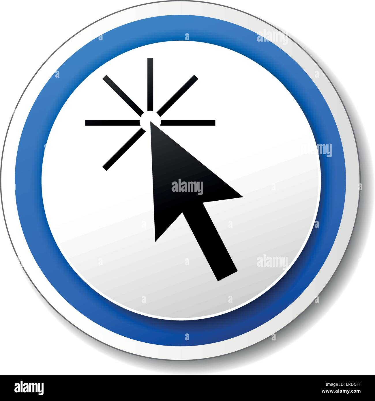 Vector illustration of black and blue pointer icon Stock Vector Image ...