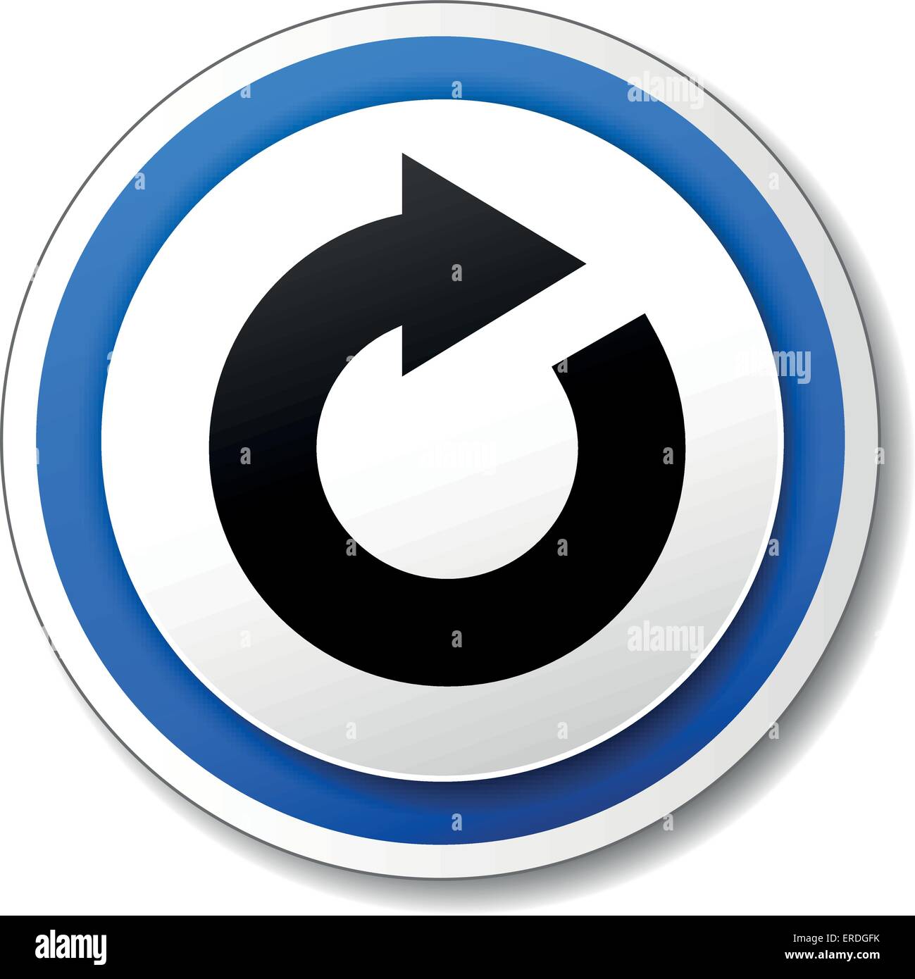 Vector illustration of black and blue refresh icon Stock Vector Image ...