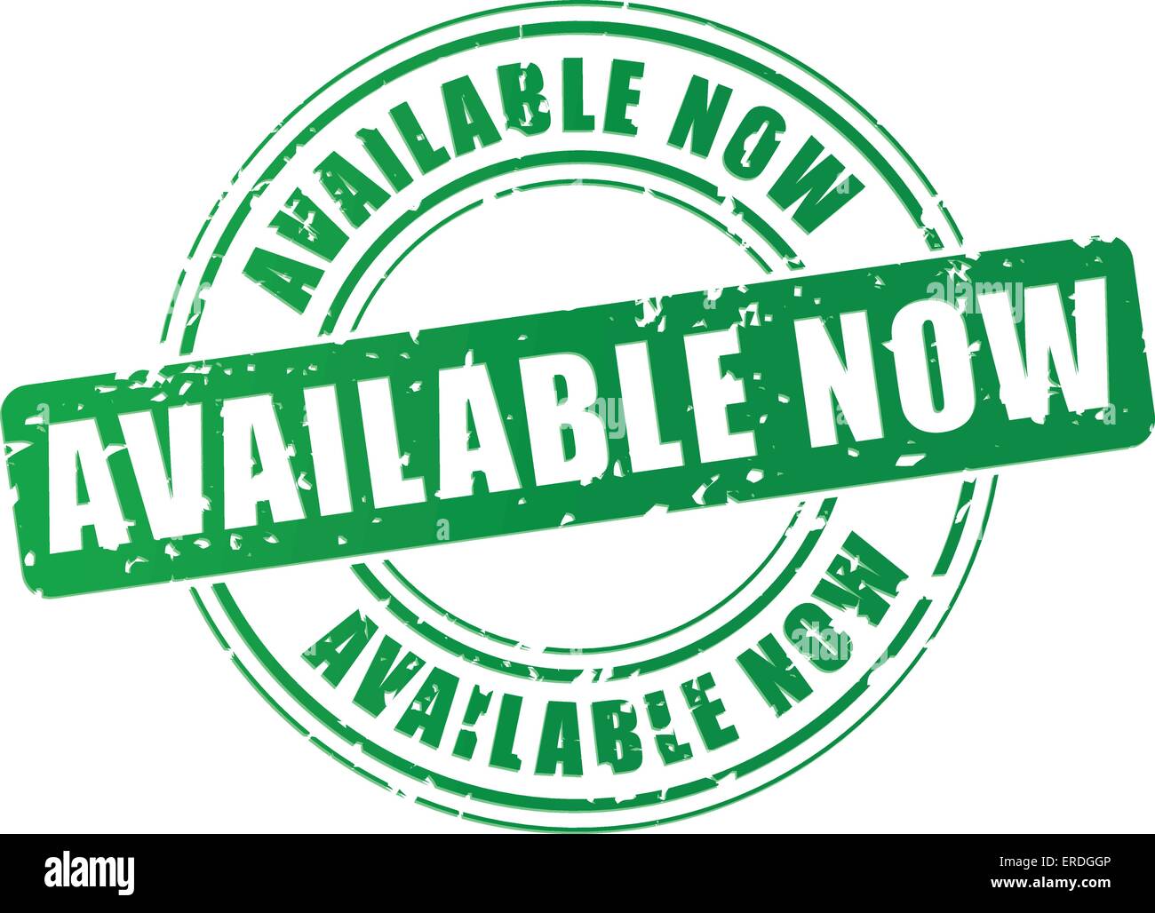 Vector illustration of green available stamp on white background Stock ...