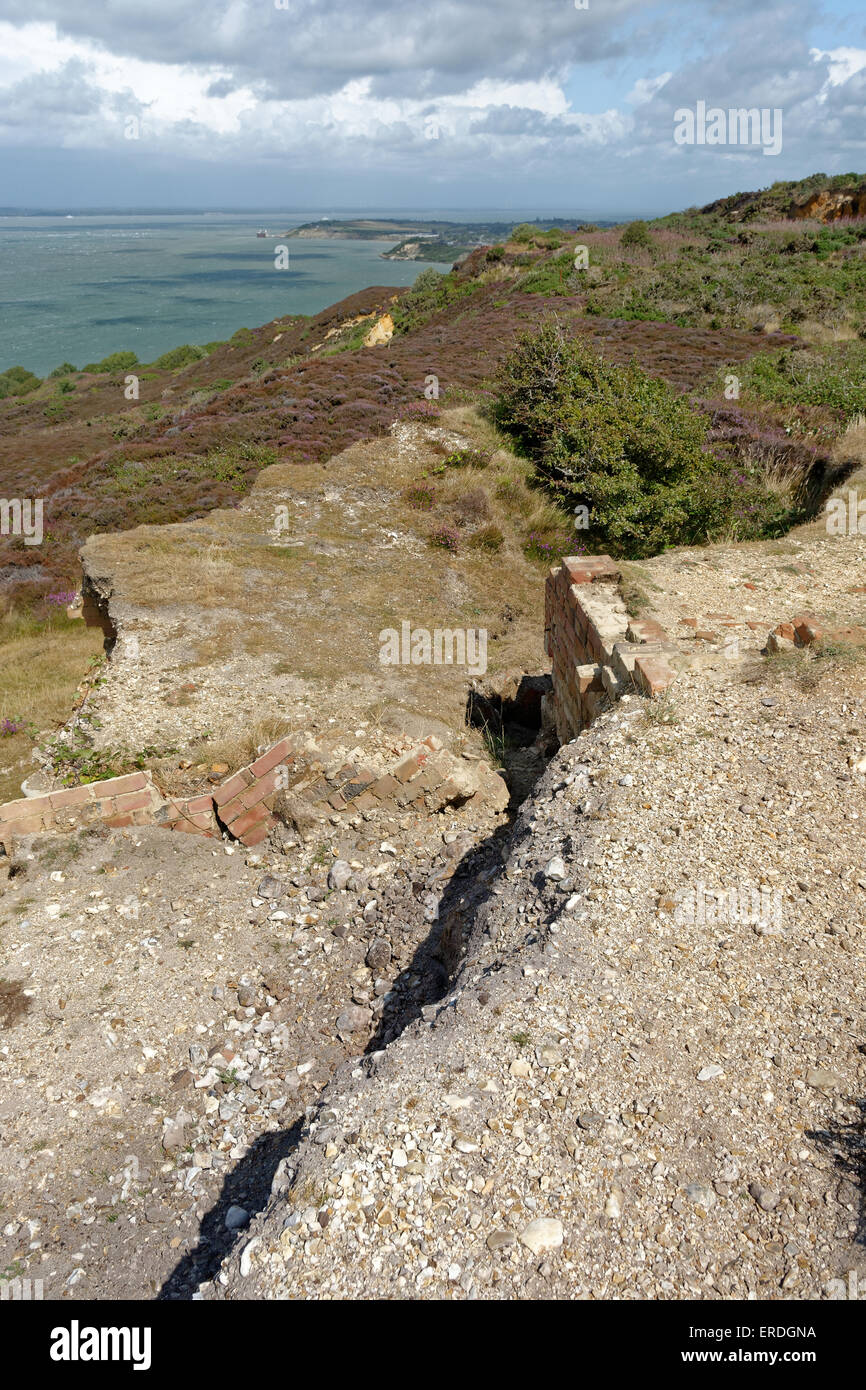 Coastal Erosion, Headon Warren, Totland, Isle of Wight, England, UK, GB ...