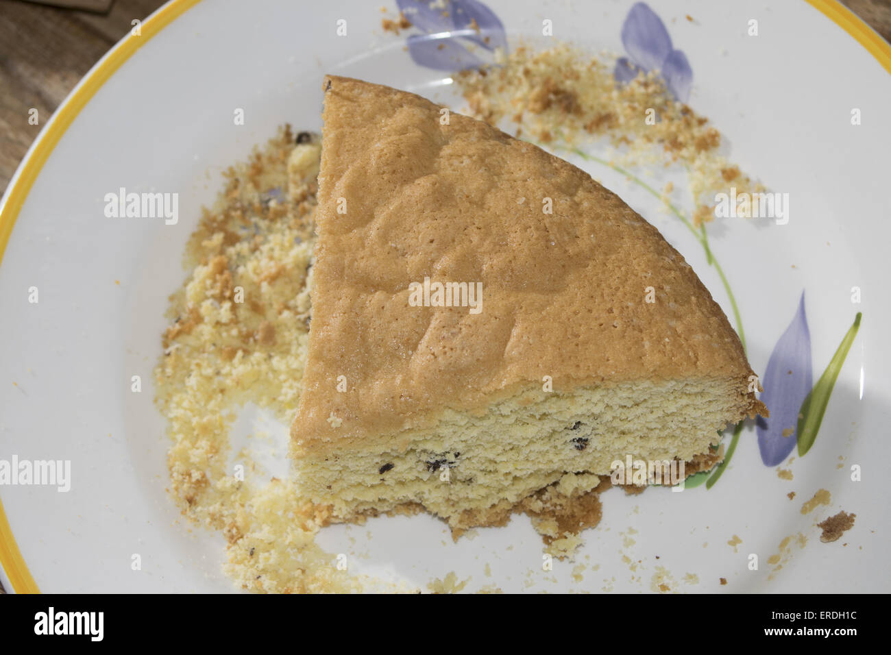 Homemade slice of ciambellone, a natural and genuine dessert Stock ...