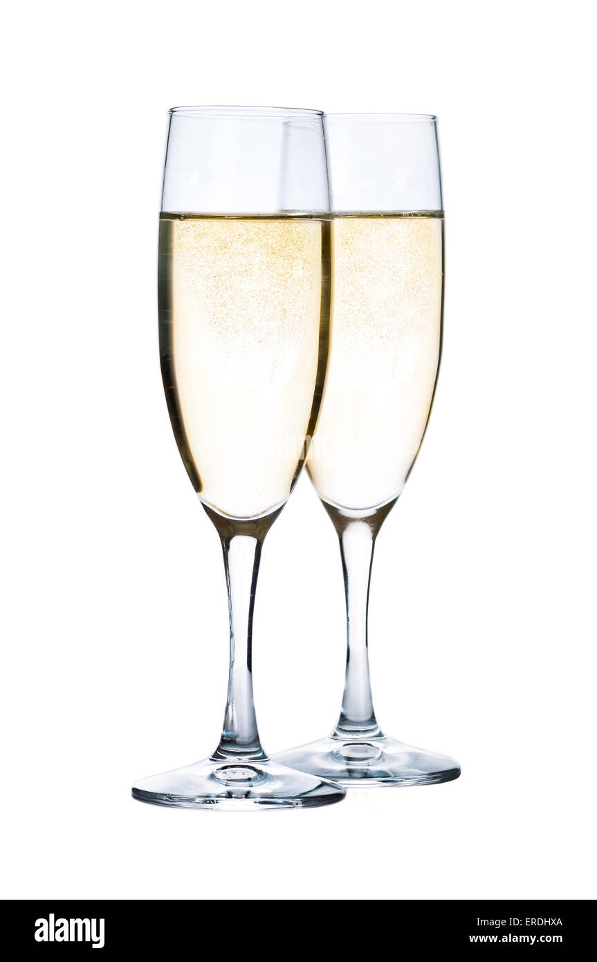 Two champagne glasses table hi-res stock photography and images - Alamy