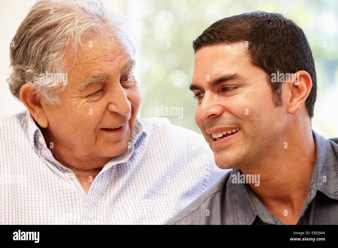 Elderly father enjoying retirement sitting hi-res stock photography and ...