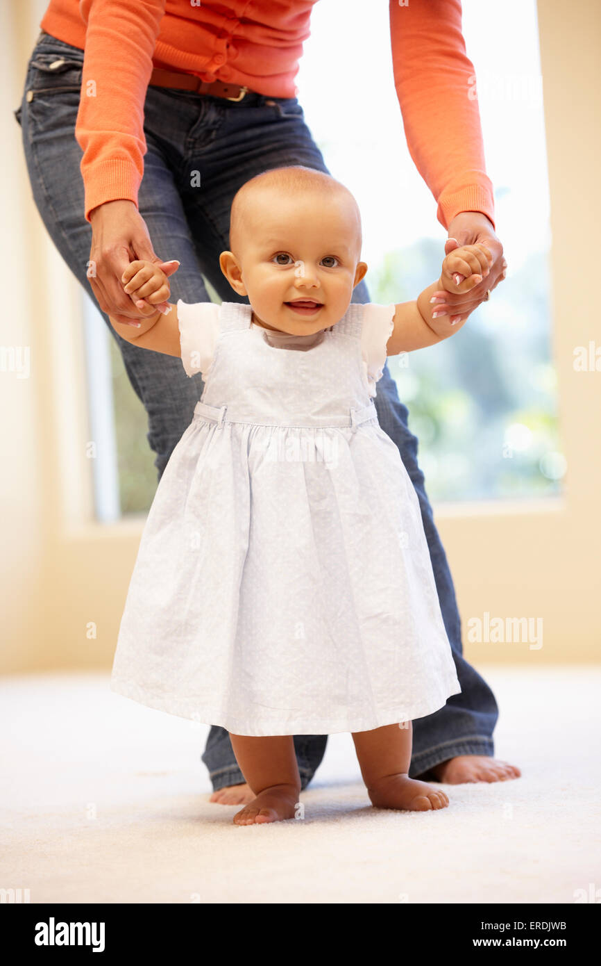 Hispanic baby learning walking hi-res stock photography and images - Alamy