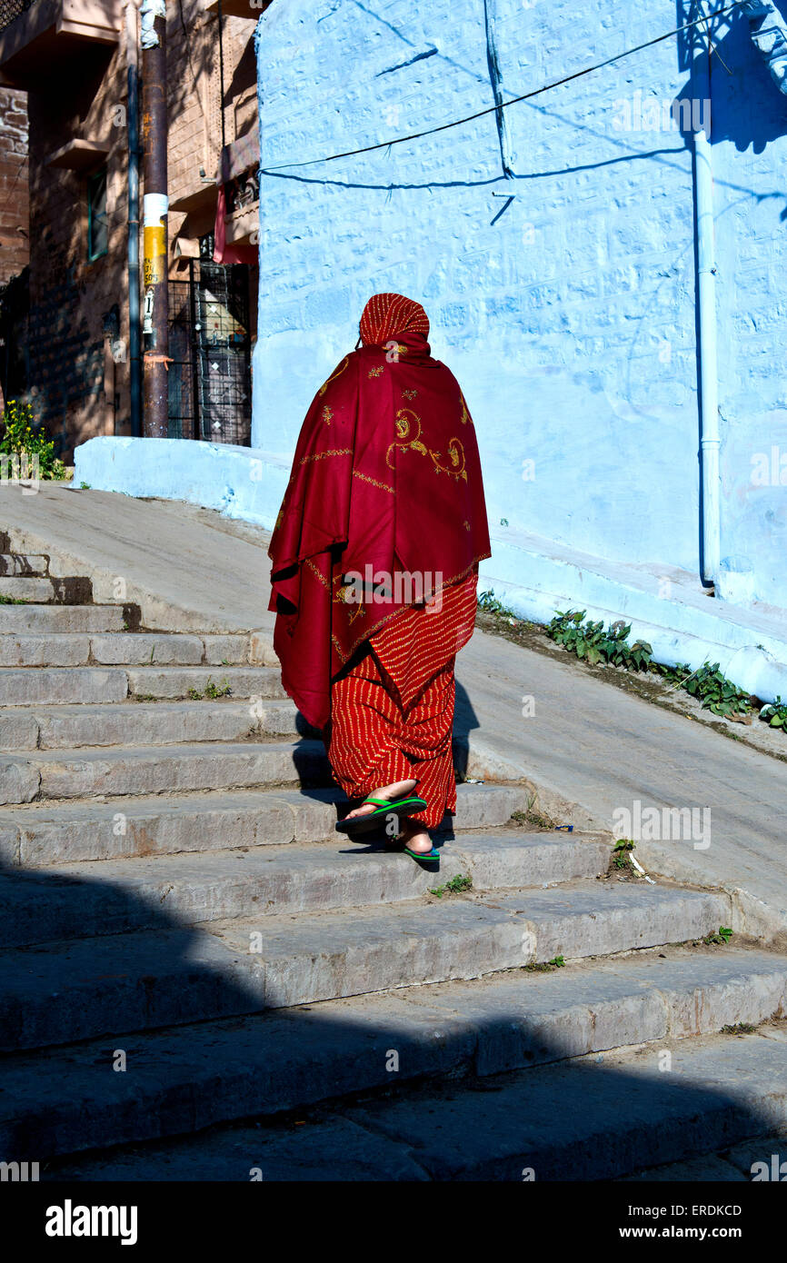 India, Rajasthan, Jodhpur, daily life, woman Stock Photo - Alamy