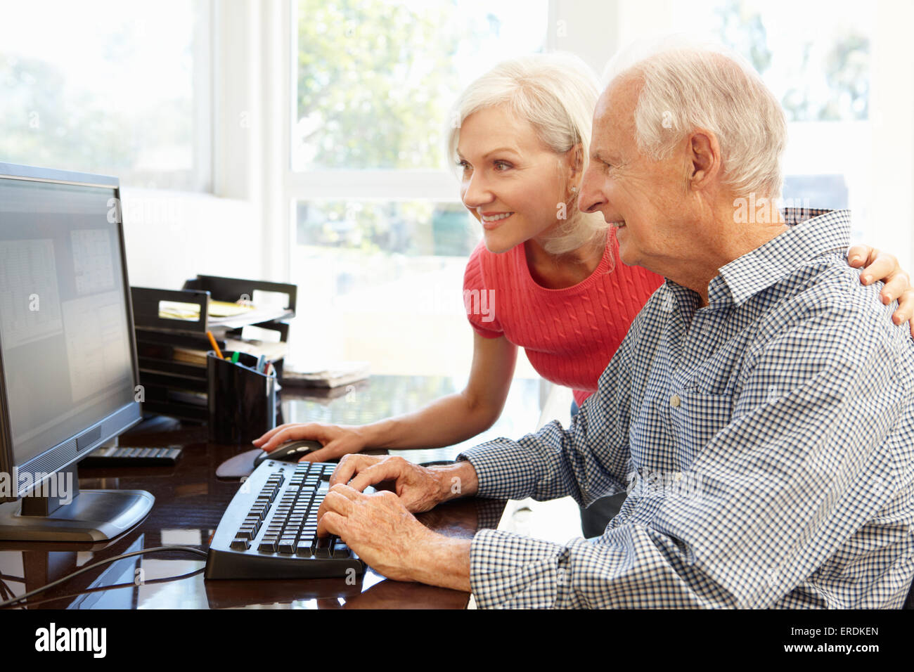Older dad and younger daughter hi-res stock photography and images - Alamy