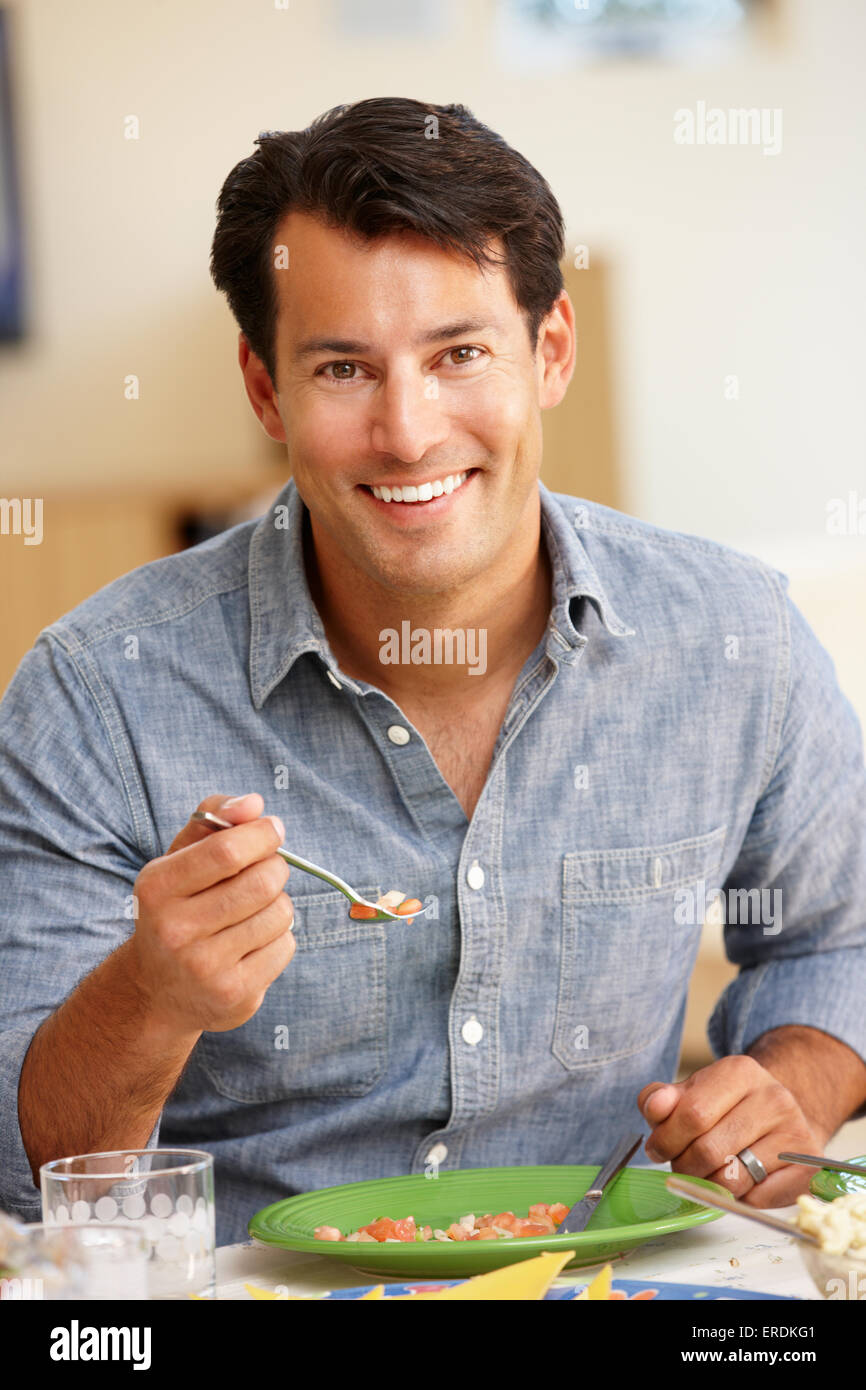 Man eating meal Stock Photo - Alamy