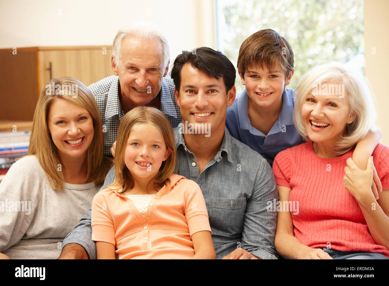 Multi-generation family portrait Stock Photo - Alamy