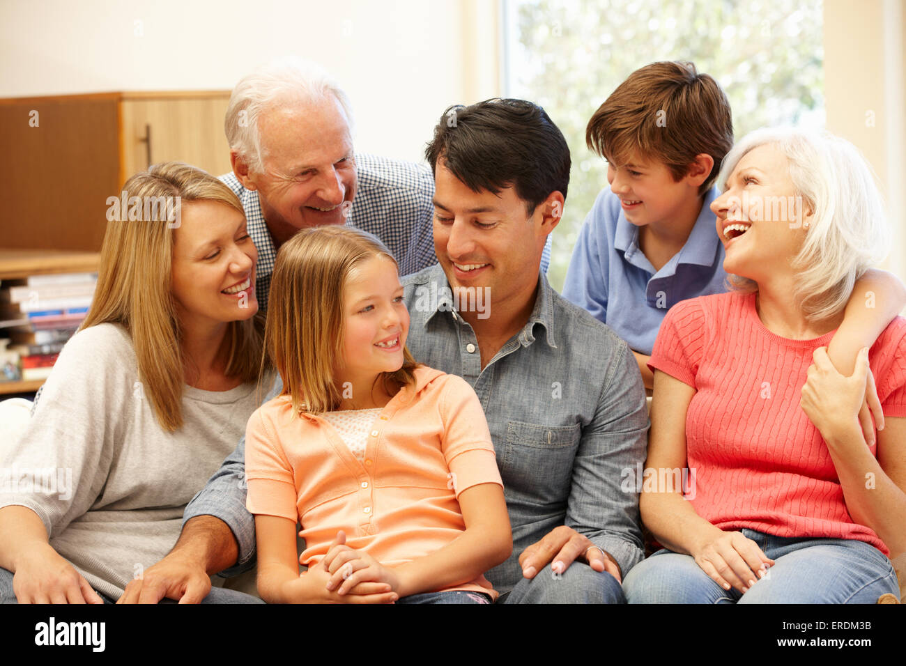 Multi-generation family portrait Stock Photo - Alamy