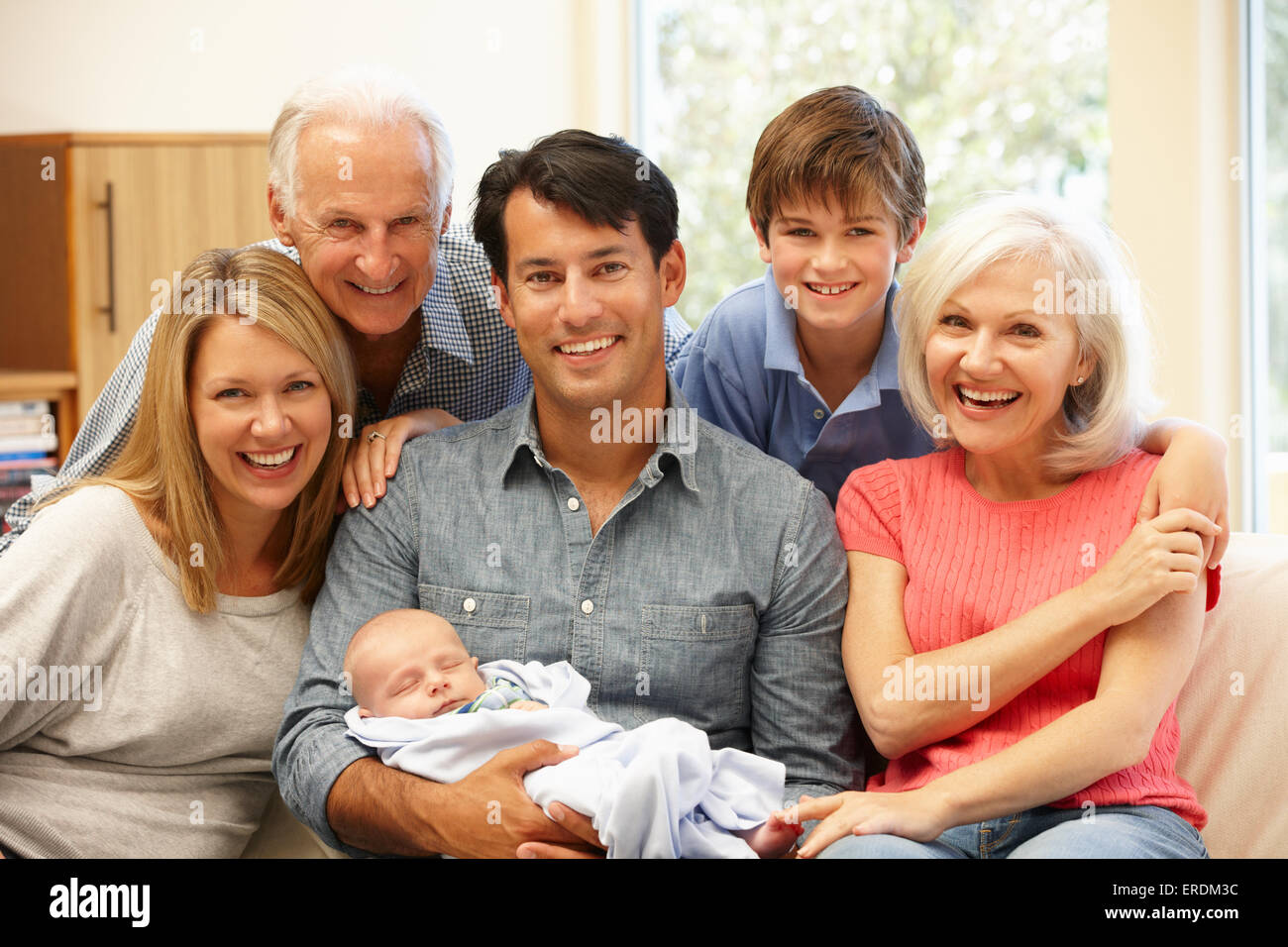 Multi-generation family portrait Stock Photo - Alamy