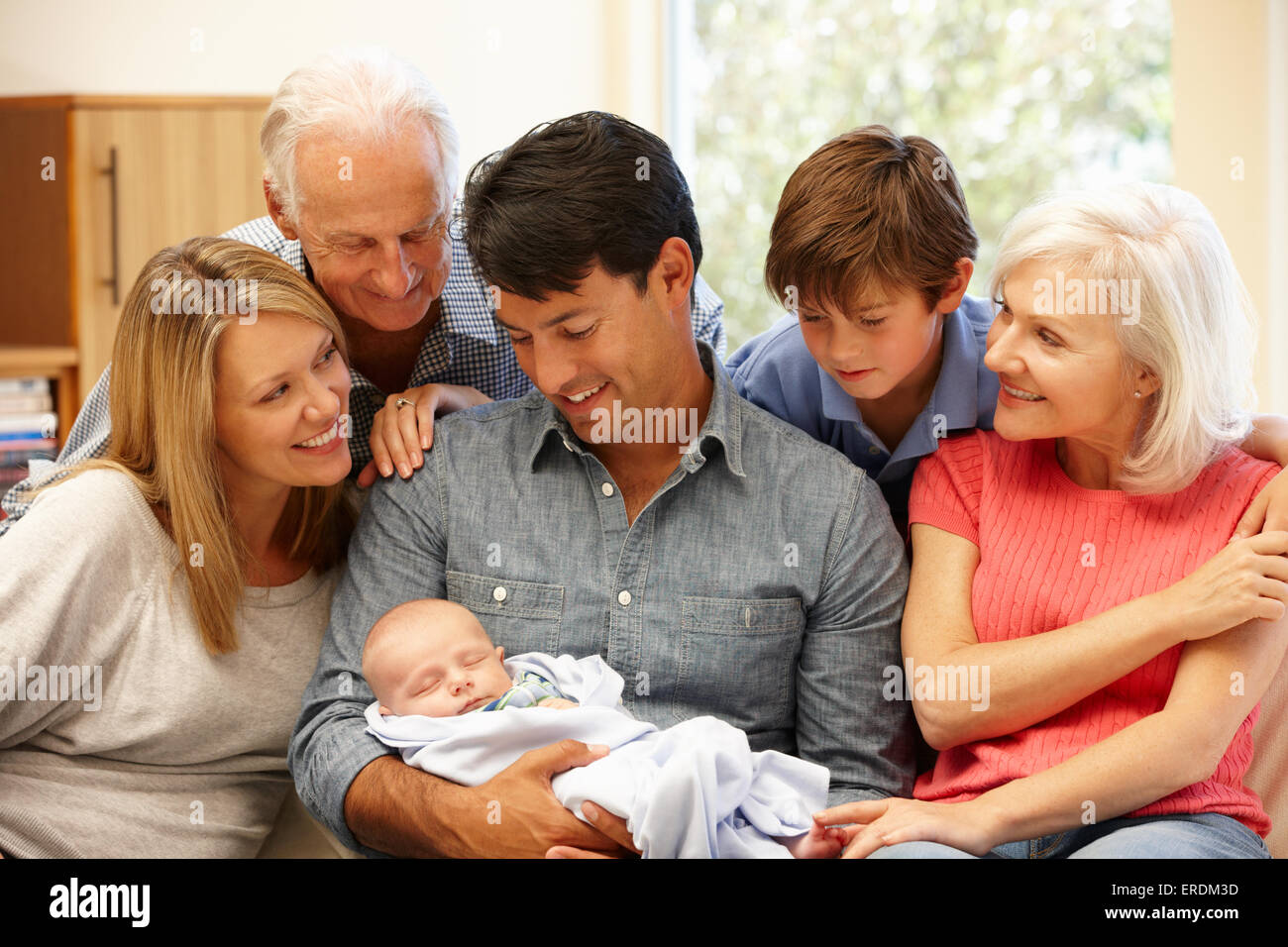 Multi-generation family portrait Stock Photo - Alamy