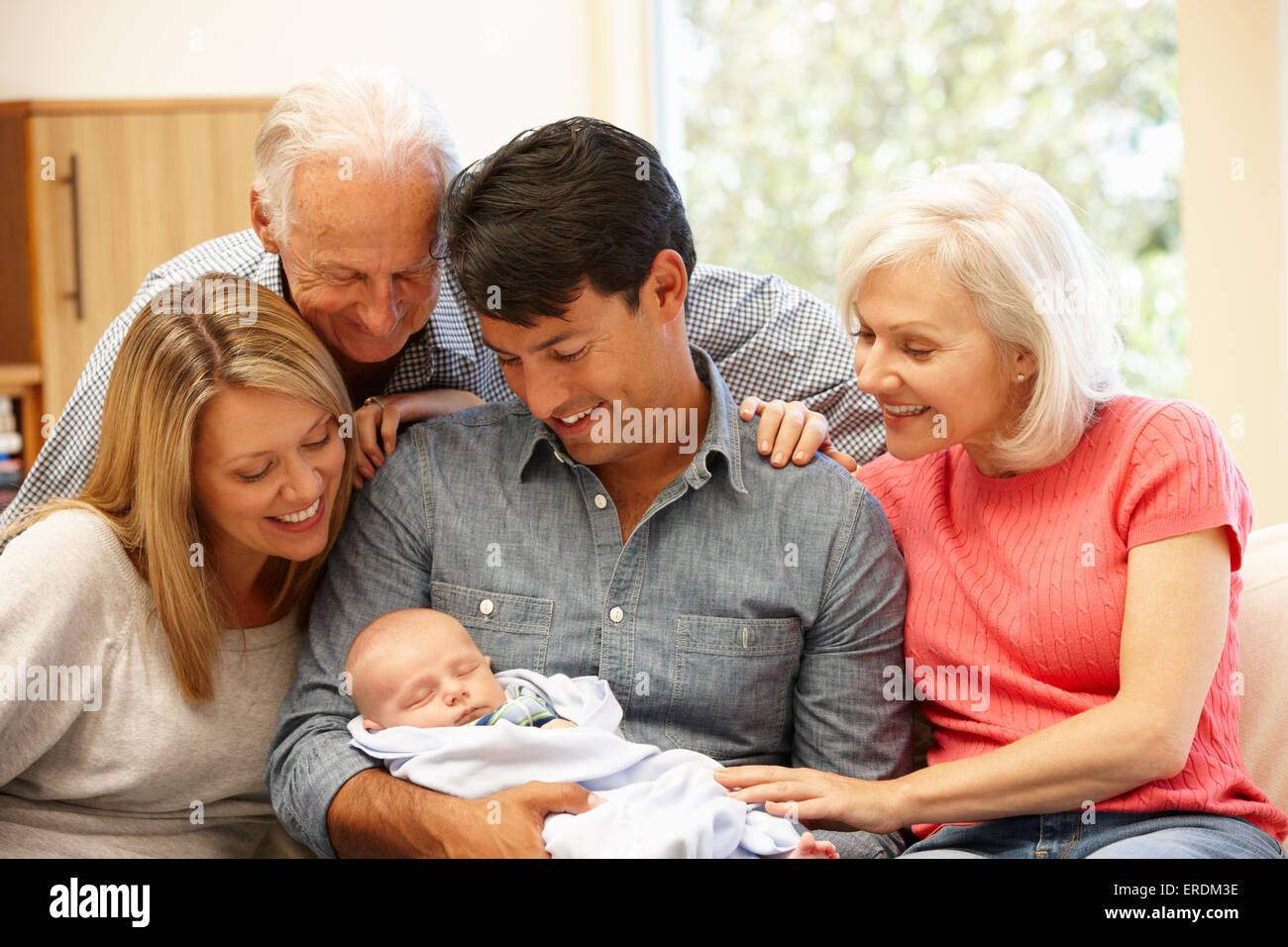 Multi-generation family portrait Stock Photo - Alamy