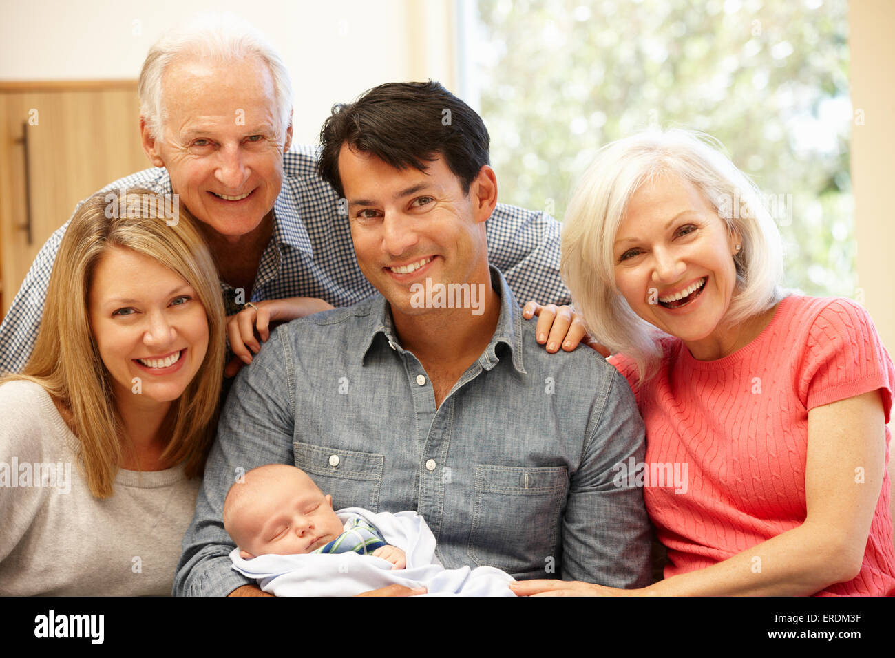 Multi-generation family portrait Stock Photo - Alamy