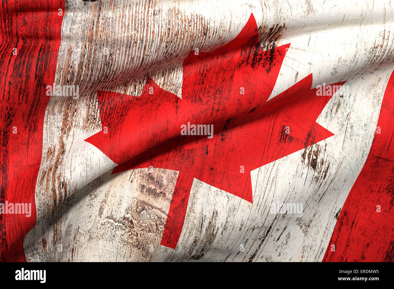 3d rendering of an old and dirty canada flag Stock Photo - Alamy