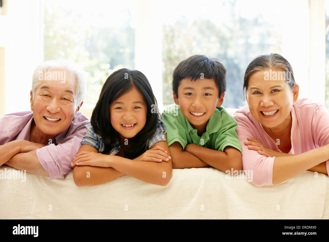 Asian family portrait Stock Photo - Alamy