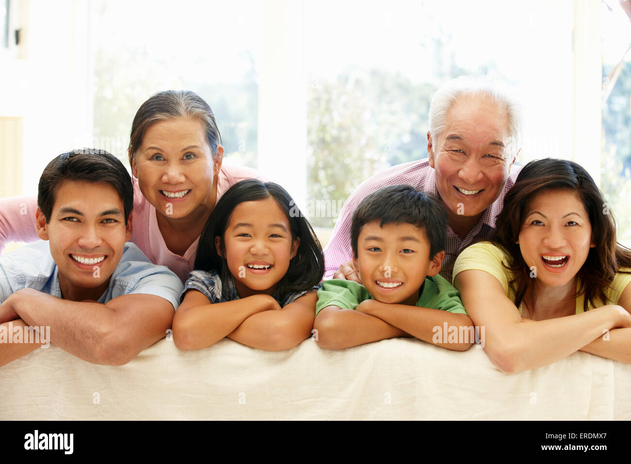 Asian family portrait Stock Photo - Alamy