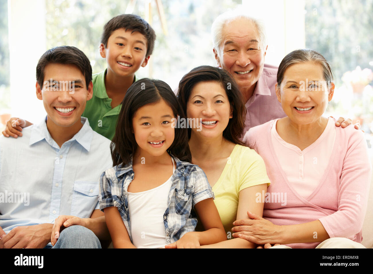 Asian family portrait Stock Photo - Alamy