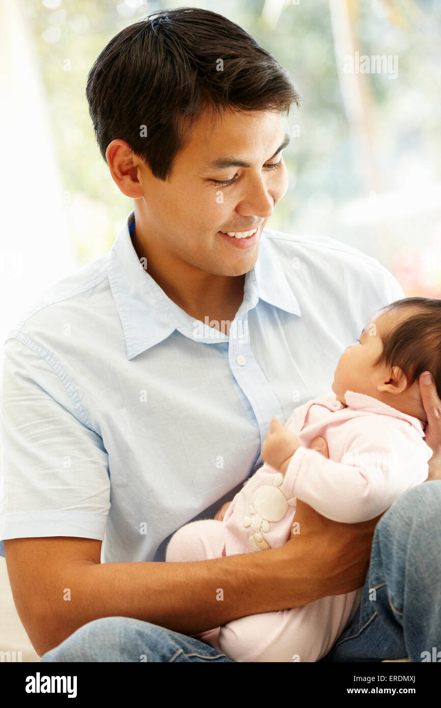 Asian father and baby Stock Photo - Alamy
