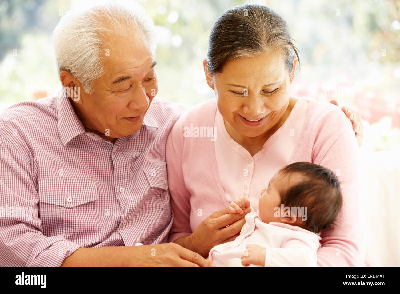 Asian grandparents with baby Stock Photo - Alamy