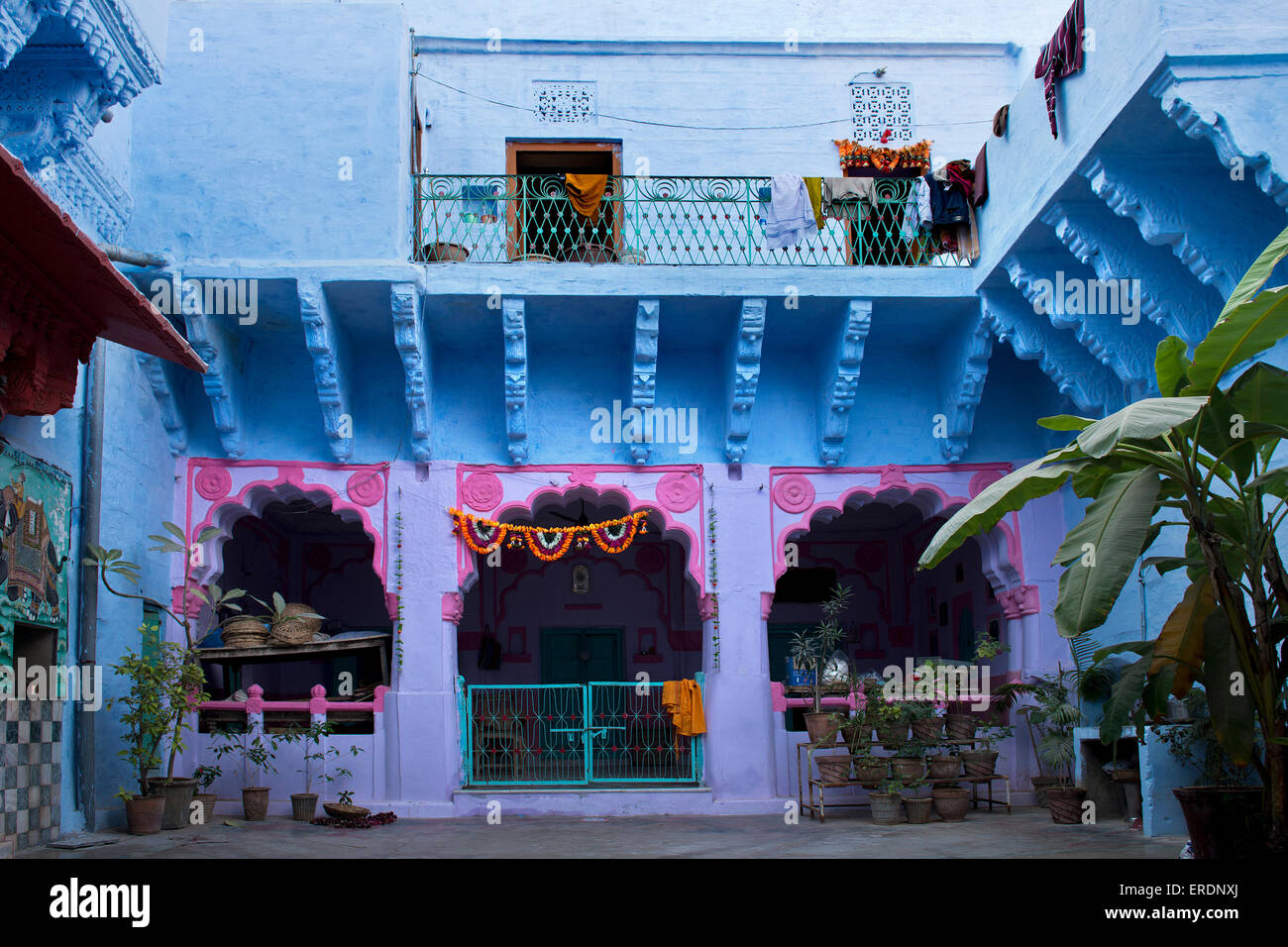India, Rajasthan, Jodhpur, traditional house Stock Photo - Alamy