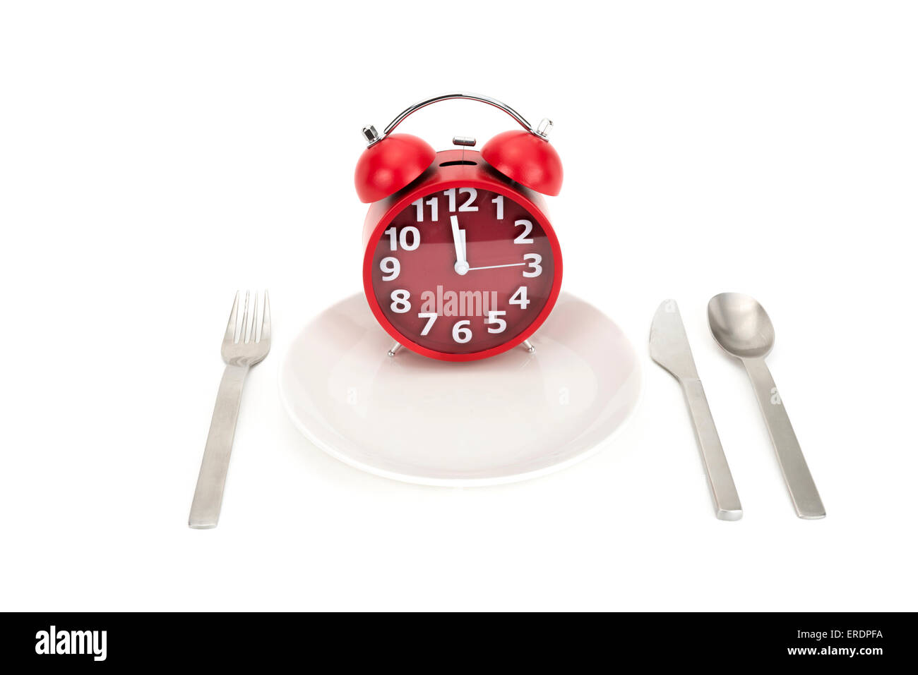 Red clock on plate hi-res stock photography and images - Alamy