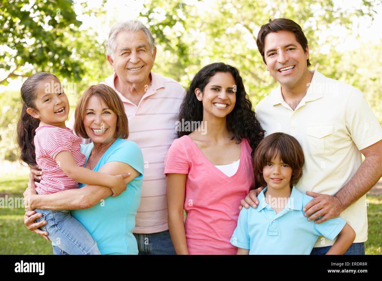 Hispanic group park walk hi-res stock photography and images - Alamy
