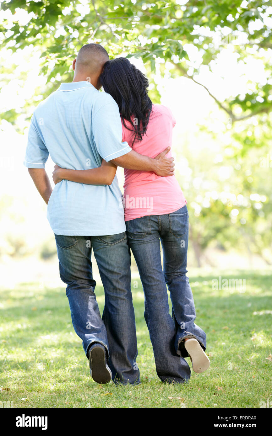 Back view young couple in love at hi-res stock photography and images ...