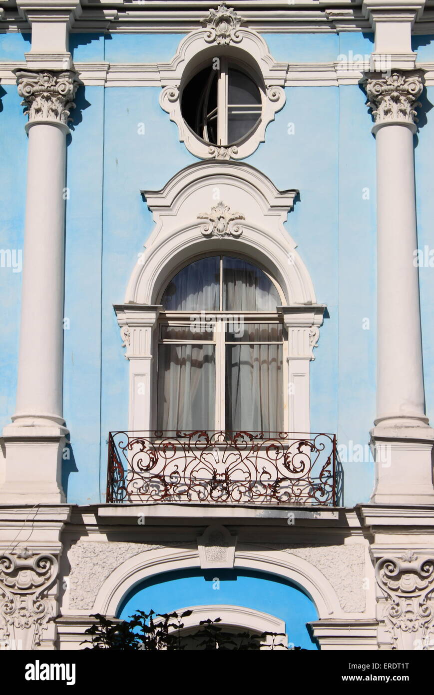 Renaissance balcony in Smolny orthodox monastery. Saint Petersburg ...