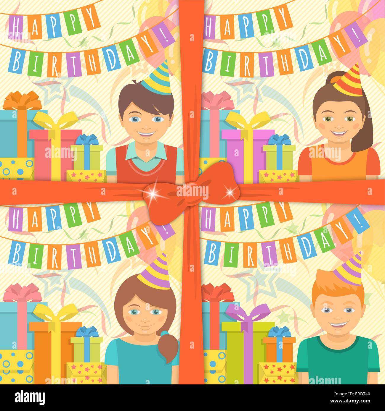 Collection Of Four Birthday Greeting Cards For Boys And Girls With collection-of-four-birthday-greeting-cards-for-boys-and-girls-with