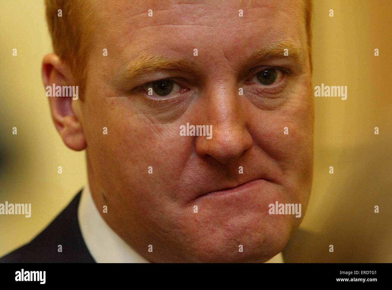 Charles Kennedy leader of the Liberal Democrate's prepares his speech ...