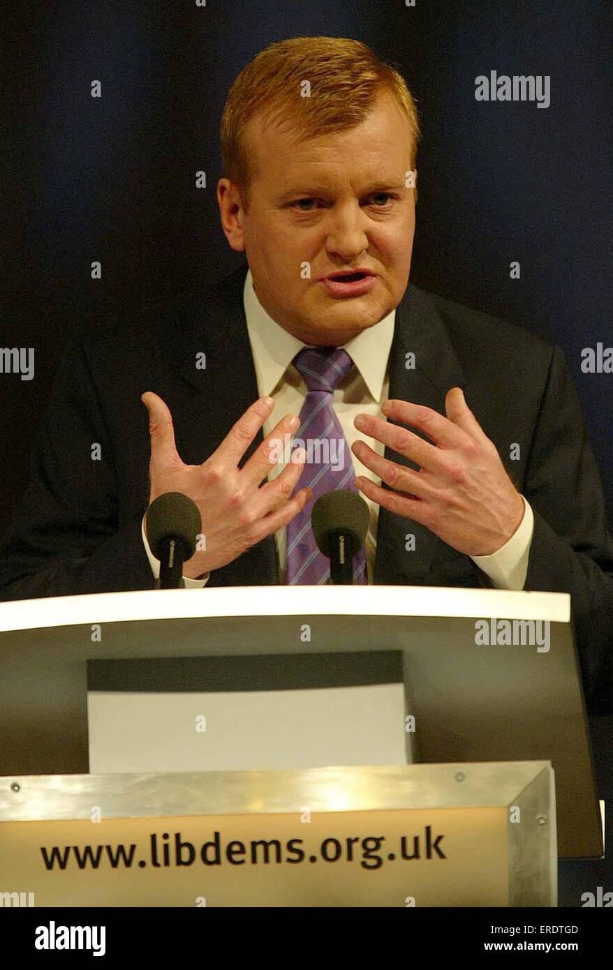 Charles Kennedy leader of the Liberal Democrats makes his end of ...