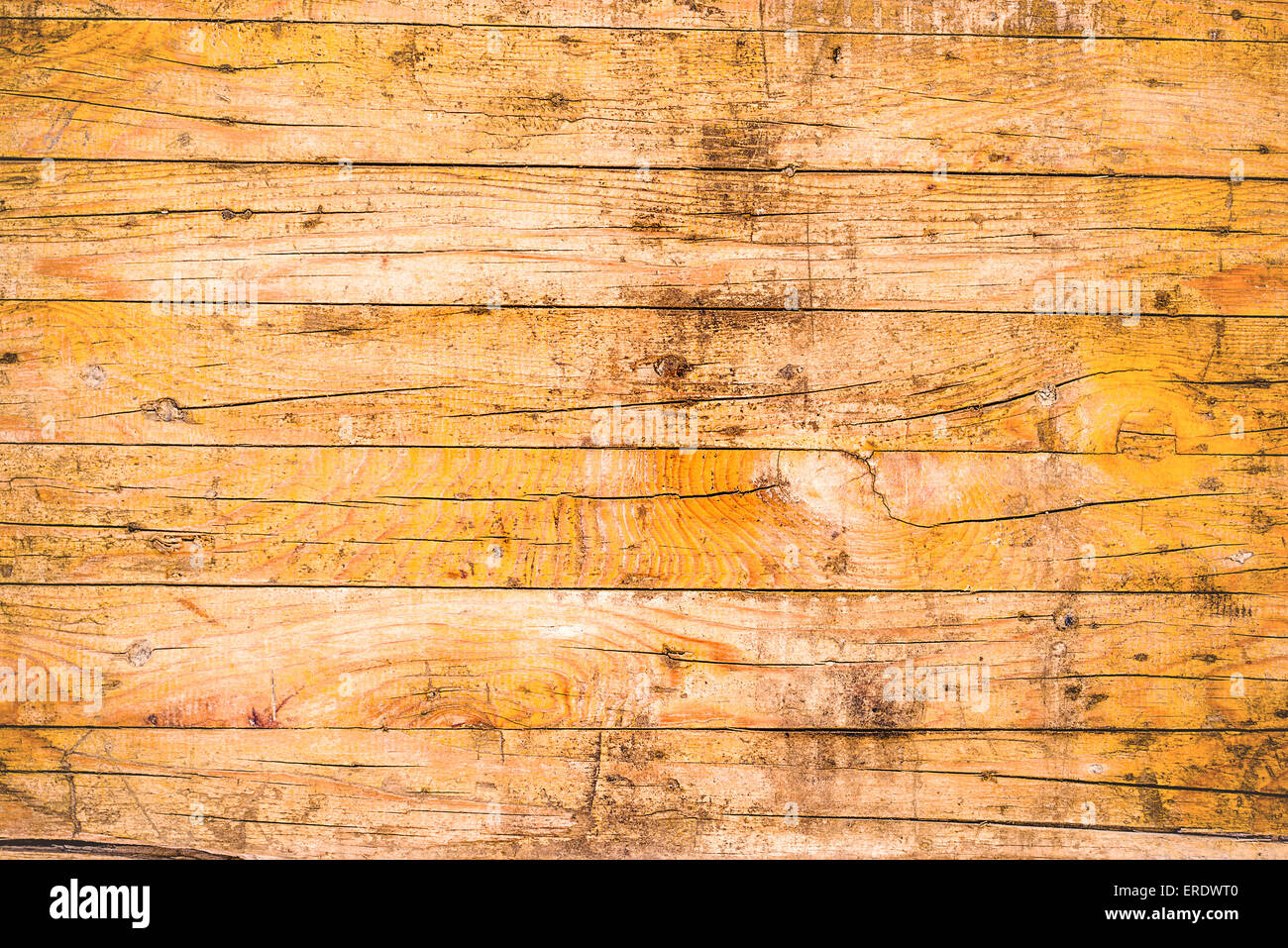 Rustic Yellow Wood Planks as Grunge Scratched Background, Toned Image ...