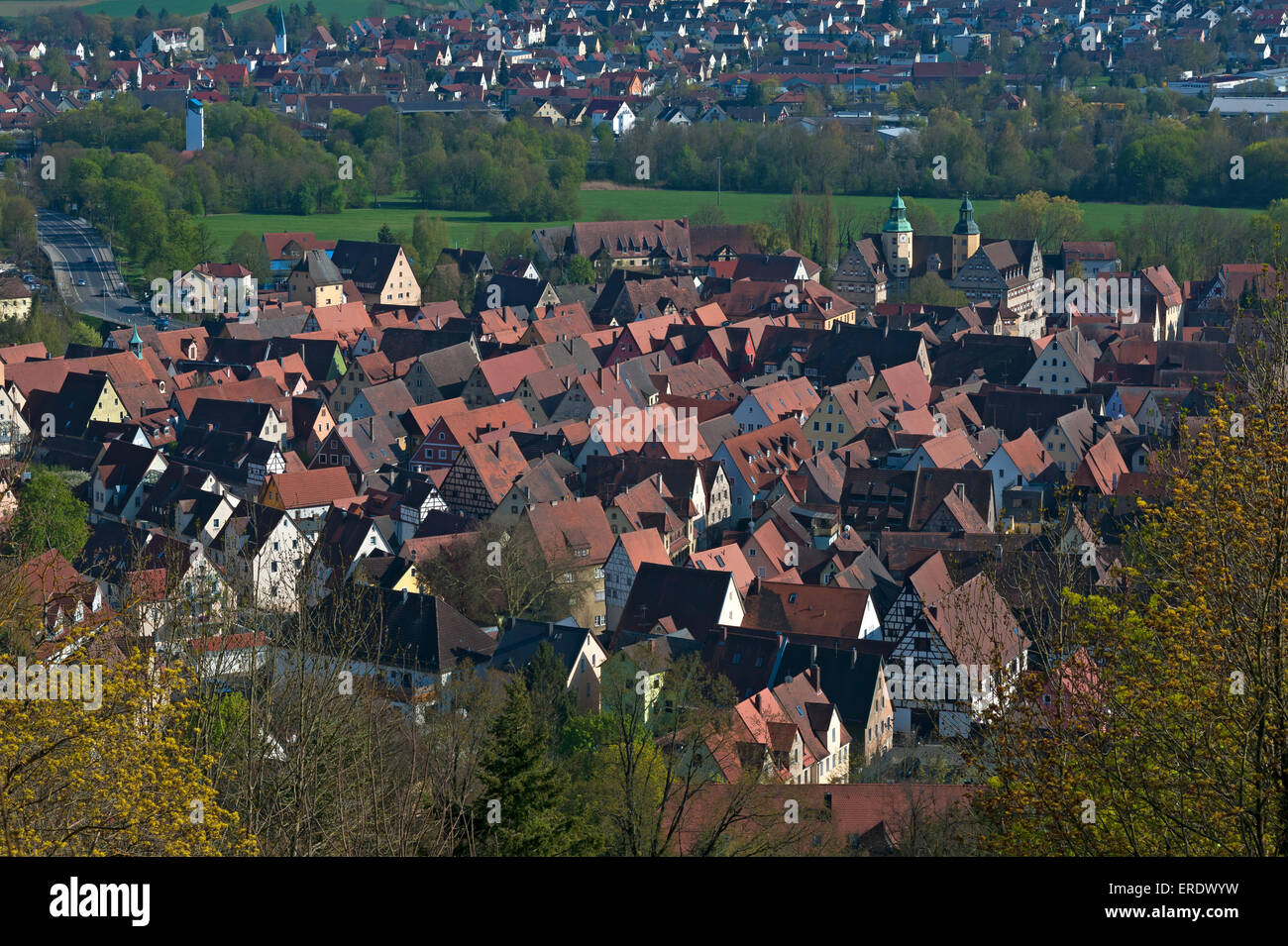 View from Michelsberg towards the historic centre with the former ...