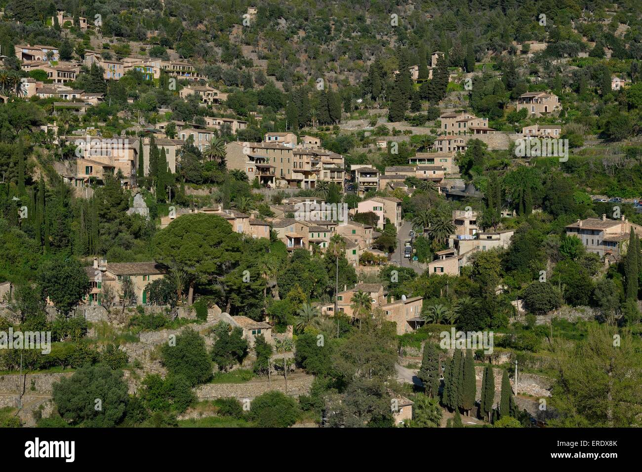 The village of Deià, Serra de Tramuntana, Majorca, Balearic Islands ...