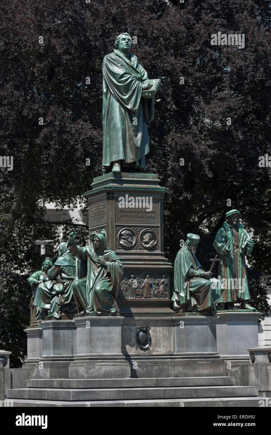 Luther Memorial, or Reformation Monument, detail, middle part depicting ...