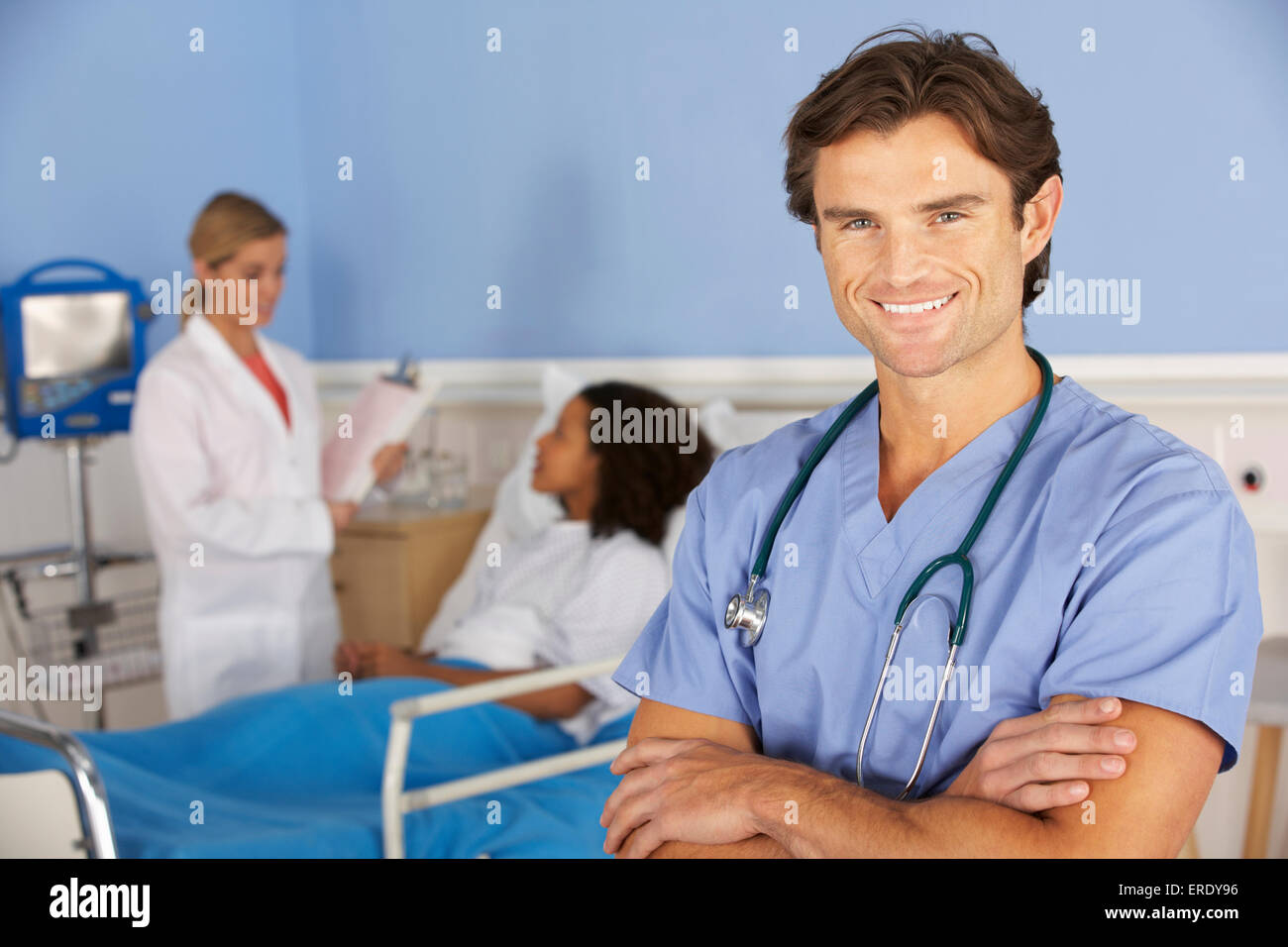 Portrait male doctor working in hospital Stock Photo - Alamy