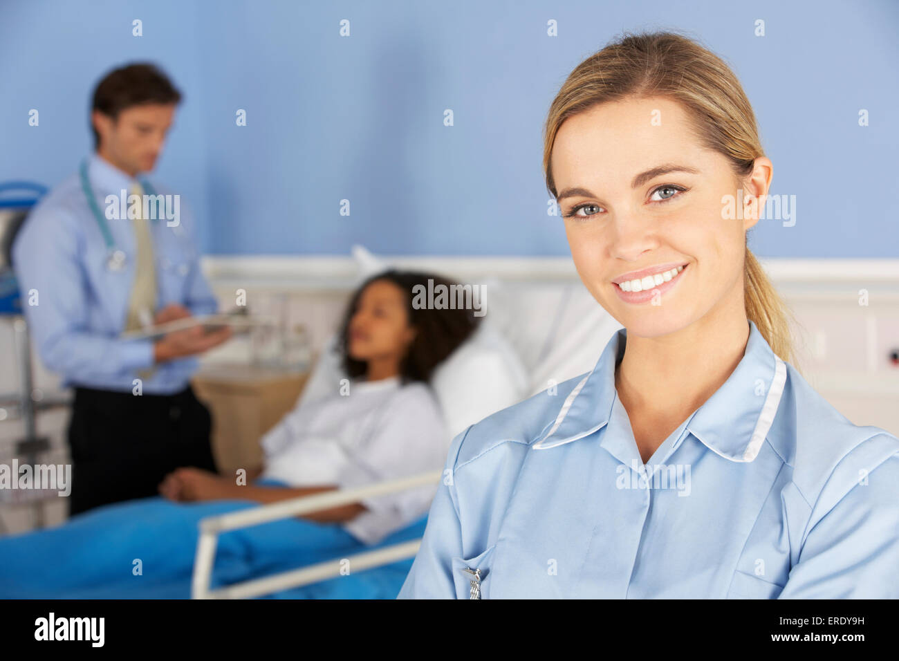 Portrait female nurse working in hospital Stock Photo - Alamy