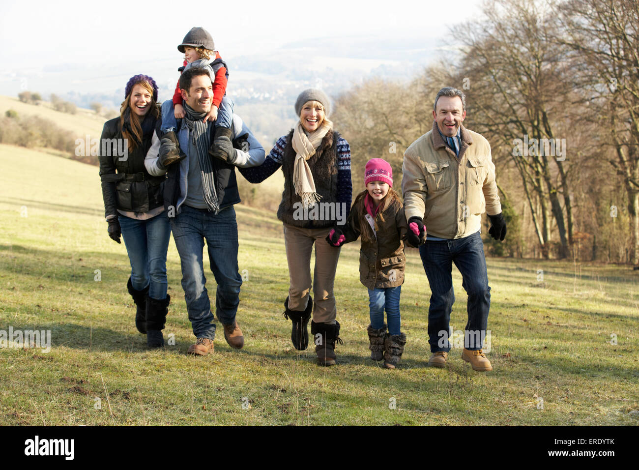 Family parents children grandparents walk hi-res stock photography and ...
